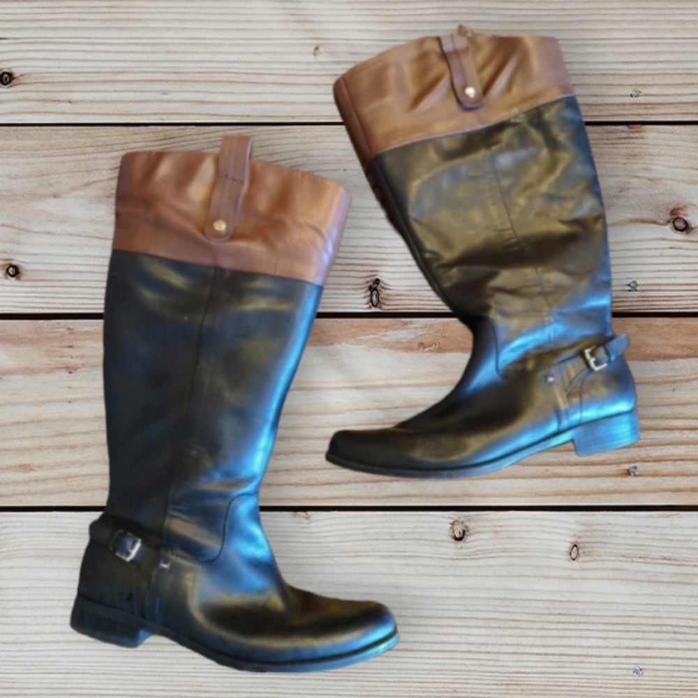 Tommy Hilfiger Classic Tall Shaft Riding Boots Black/… - Gem